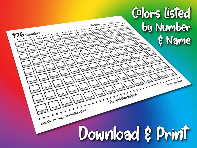 Color Pencil Swatch Chart at Teresa Corcoran blog