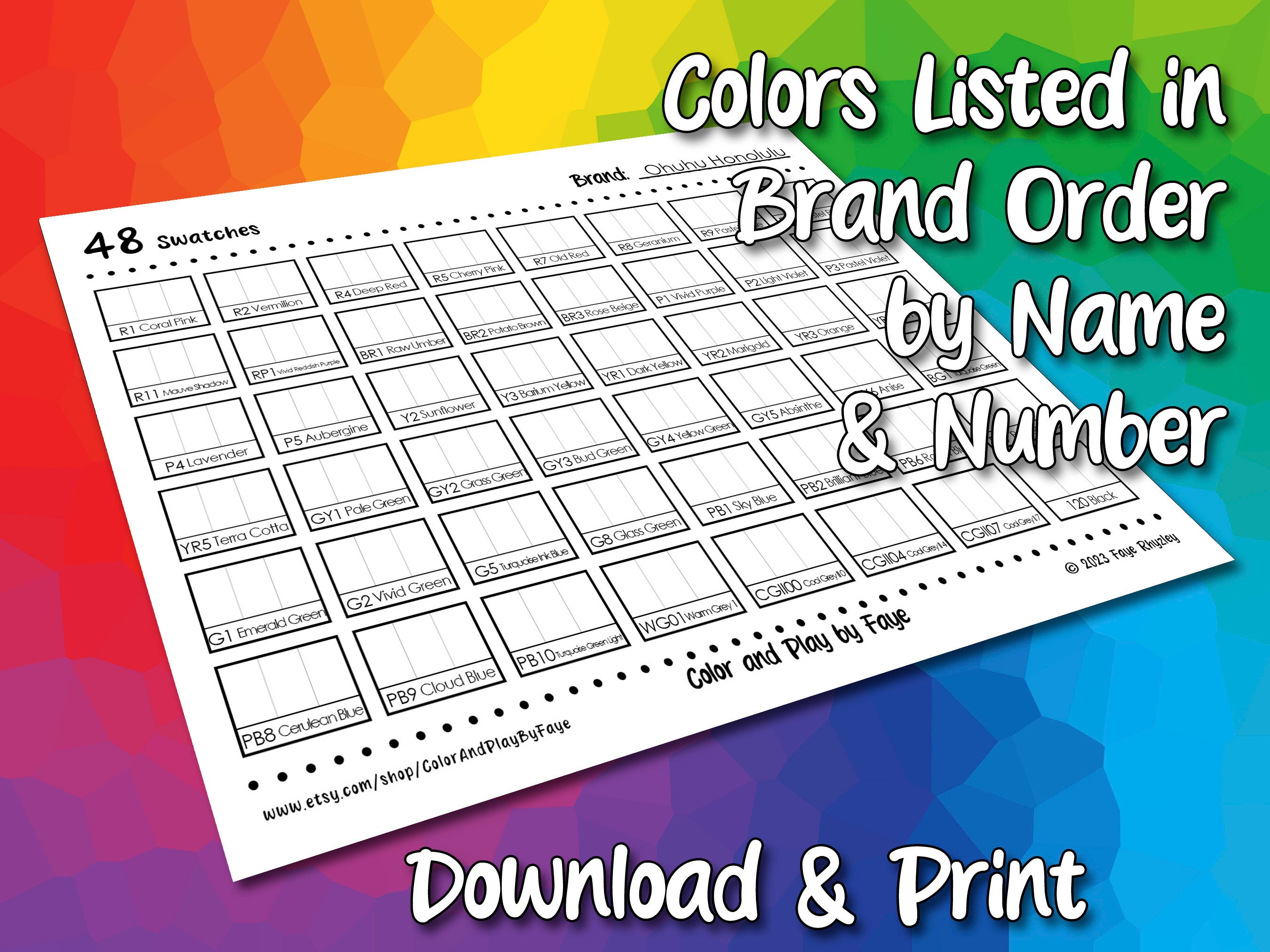 Ohuhu Honolulu 320 Marker Swatch Carta En Blanco Imprimible, 53% OFF Ohuhu Honolulu 320 Marker Swatch Carta En Blanco Imprimible, 53% OFF