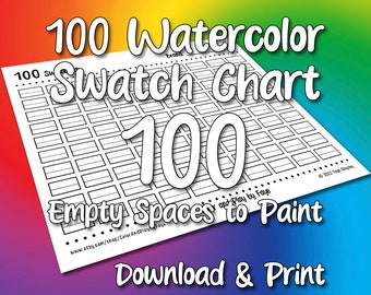 Blank Hue and Shades Chart Printable Page DIY Color Chart Download and ...
