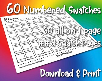 Color Swatch Charts 36 48 and 60 Set of 3 Colour Charts - Etsy