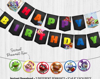 Muppet Babies Birthday Banner - Etsy
