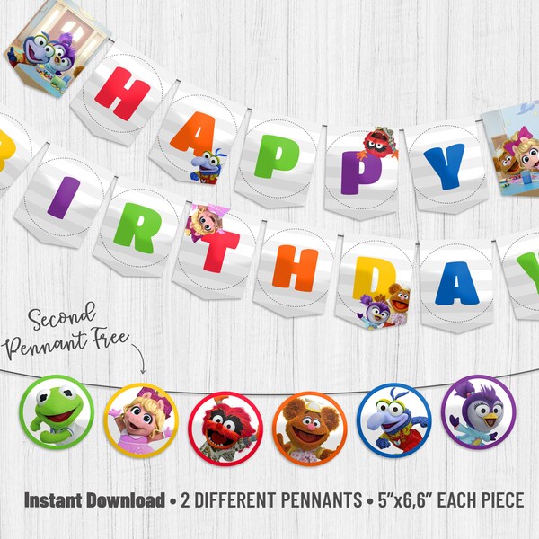Muppet Babies Birthday Banner - Etsy