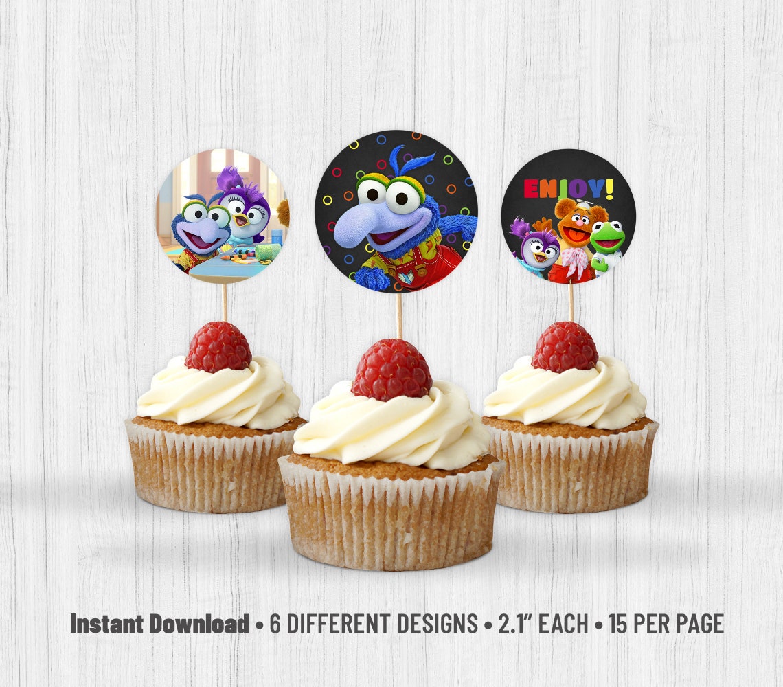 Muppet Babies Cupcake Toppers. Muppet Babies Birthday Party. Printable ...
