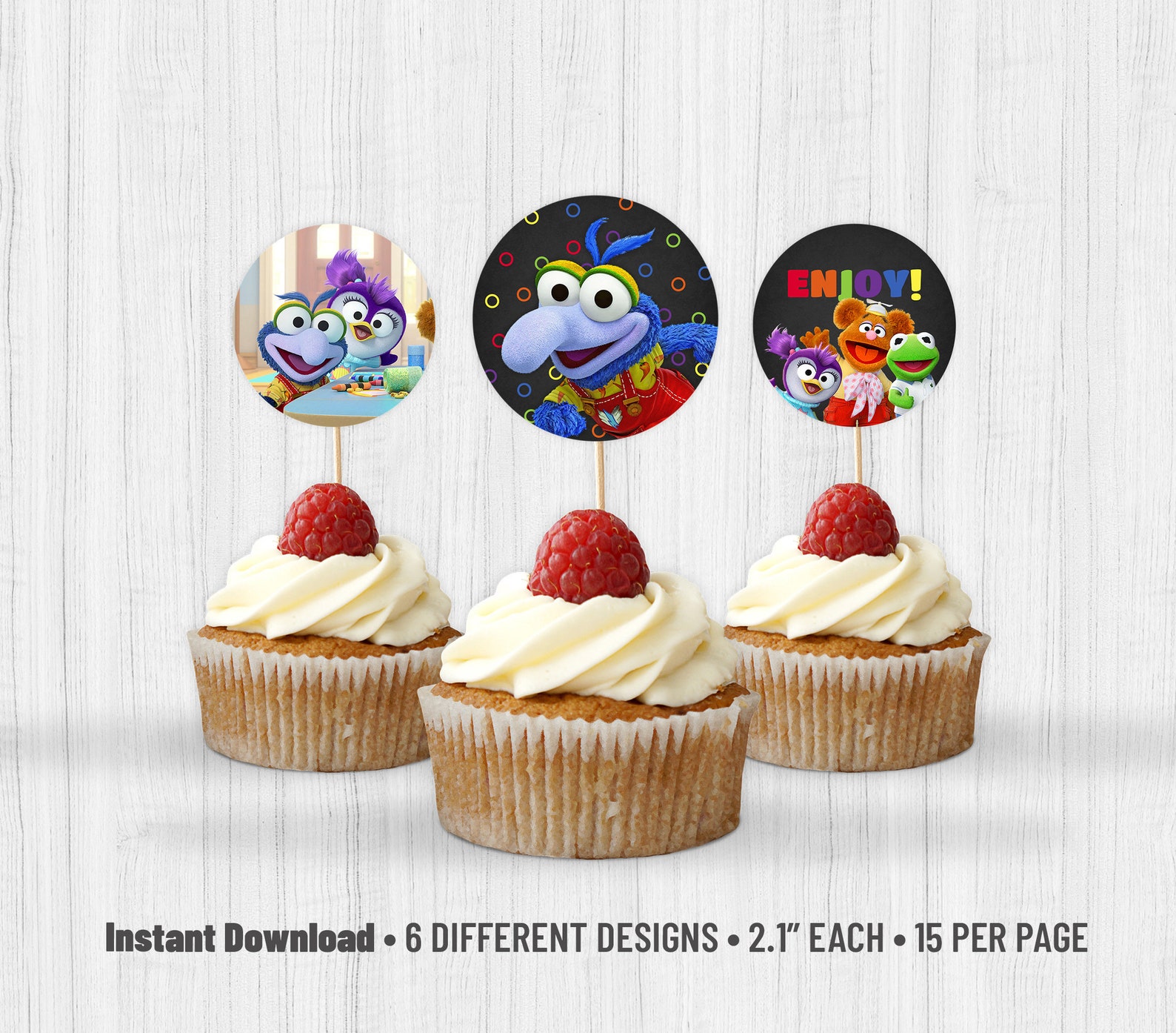 Muppet Babies Cupcake Toppers. Muppet Babies Birthday Party. Printable ...