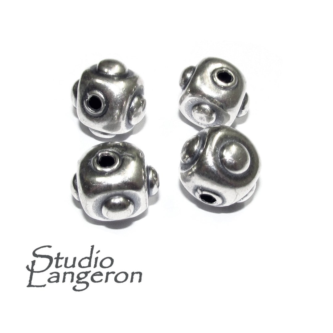 925 Sterling Silver Handmade Beads BB79, Jewelry Making, Silver Beads ...