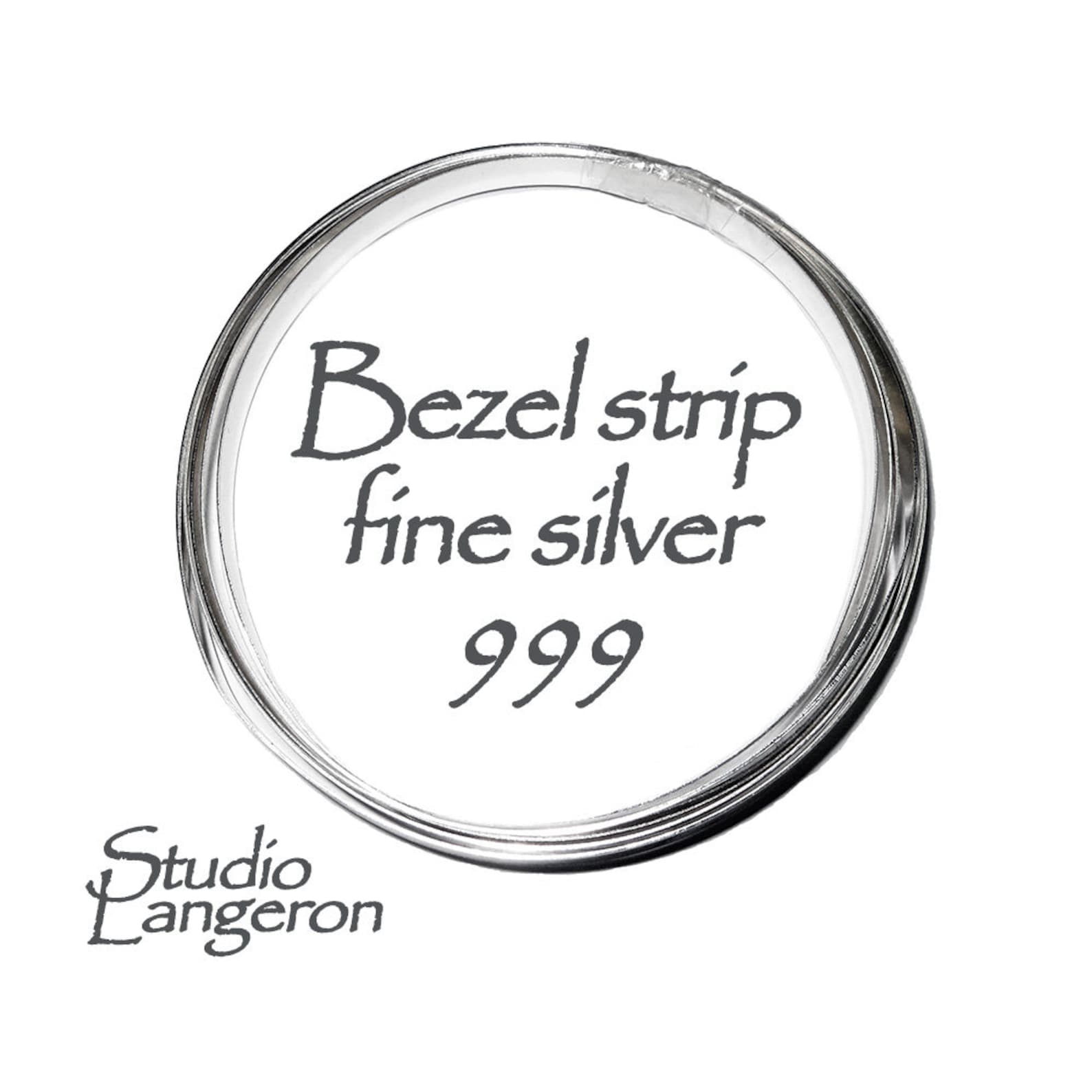 999 Fine Silver Bezel Strip Wire Thickness 0.3 Mm (28 GA), Width 3.0 ...