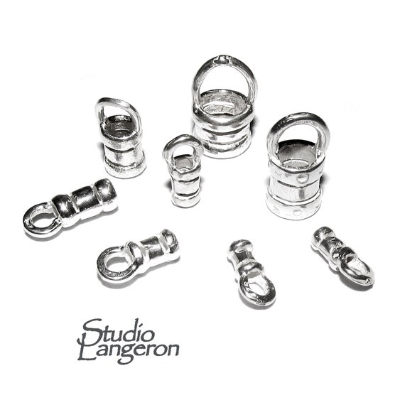 925 Sterling Silver Crimp End Caps Sizes 0.7 4.5 Mm Silver | Etsy