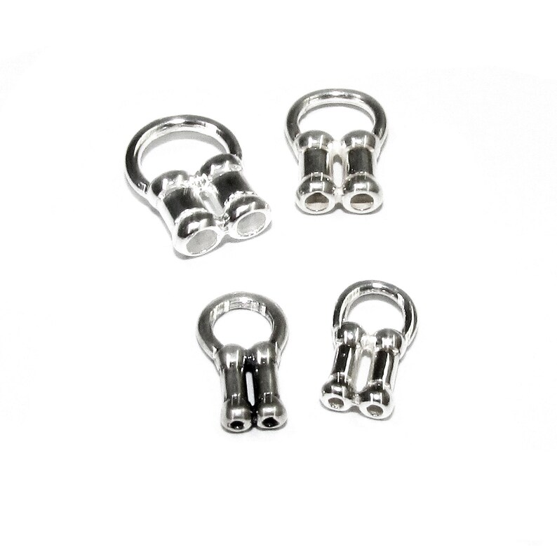 925 Sterling Silver Crimp Double End Caps Sizes 0.7 2.0 Mm | Etsy