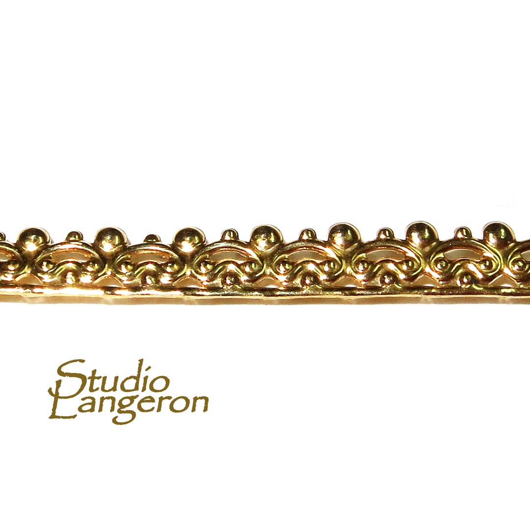 Natural Brass Gallery Wire, Brass Wire, Gallery Pattern, Gallery Ribbon ...