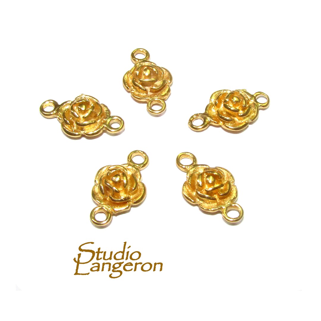 14K Gold Filled Link Connector Size 9x9 Mm Gold Filled Link Component ...