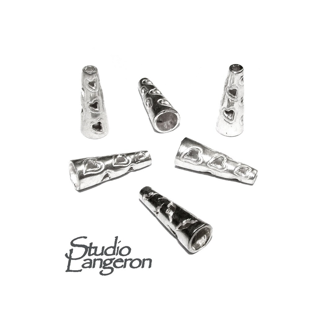 925 Sterling Silver Small Bead Cones, Beading, Bead Cones, Jewelry ...