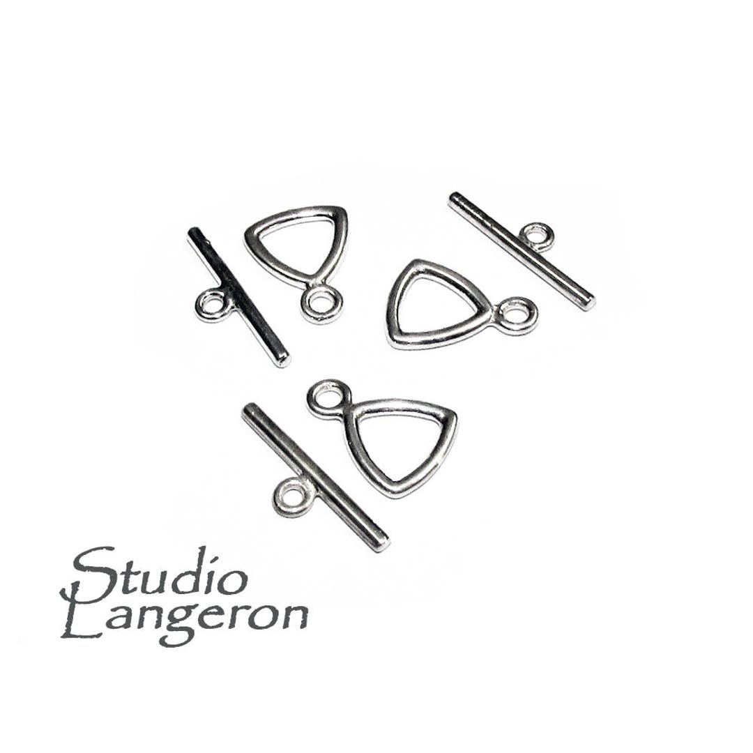 925 Sterling Silver Triangular Toggle Clasps Sizes 9.0 Mm, Toggle Clasp ...