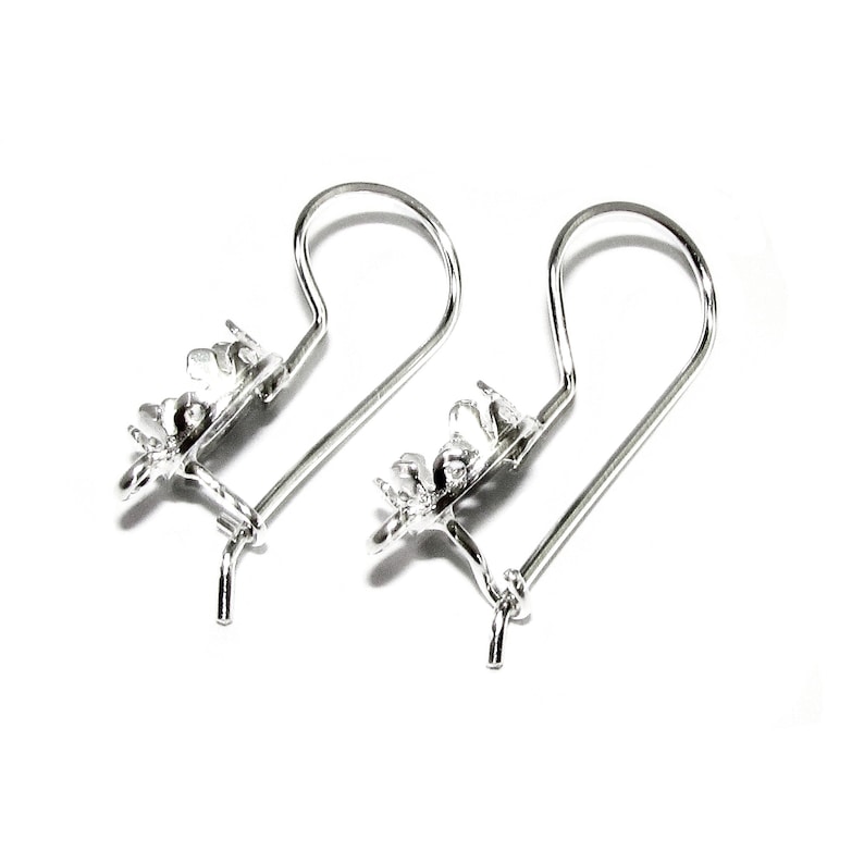 6 Mm Size 925 Sterling Silver Blank Earrings With Closed Ring - Etsy