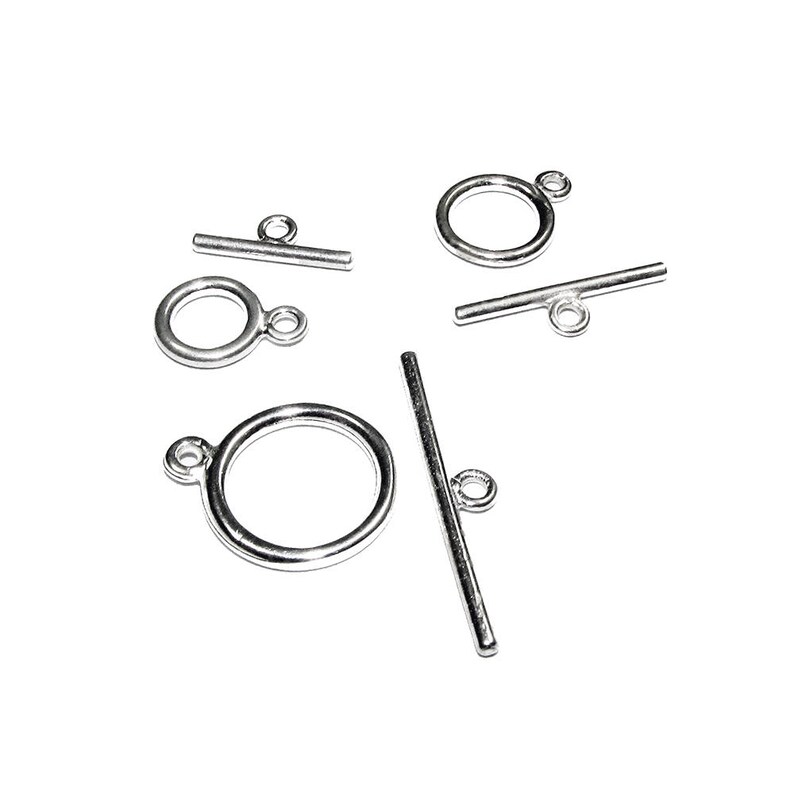 925 Sterling Silver Toggle Clasps Sizes 7.5, 9.0, 12.5 Mm, Toggle Clasp ...