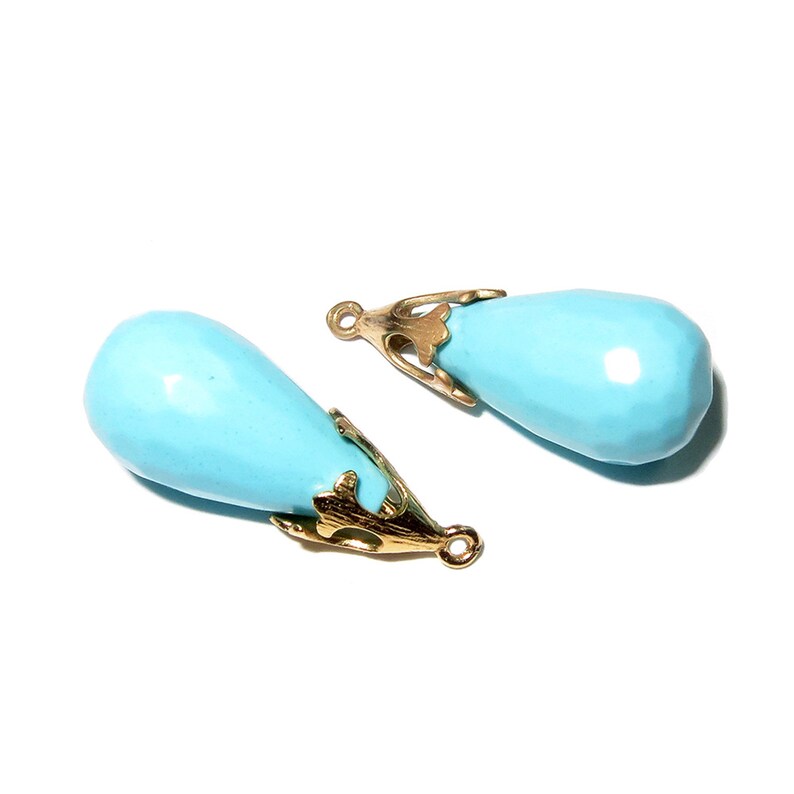 14K Yellow Gold Filled Decorative Bead Caps With Pin Gold - Etsy