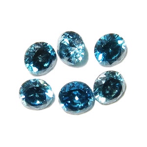 Natural Loose Blue Diamond Round Size 2.0, 2.2, 2.4, 2.7 Mm, Natural ...