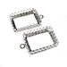 925 Sterling Silver Rectangular Bezel Cups Size 13x18 Mm With Closed Ring, Bezel Cup, Setting ...