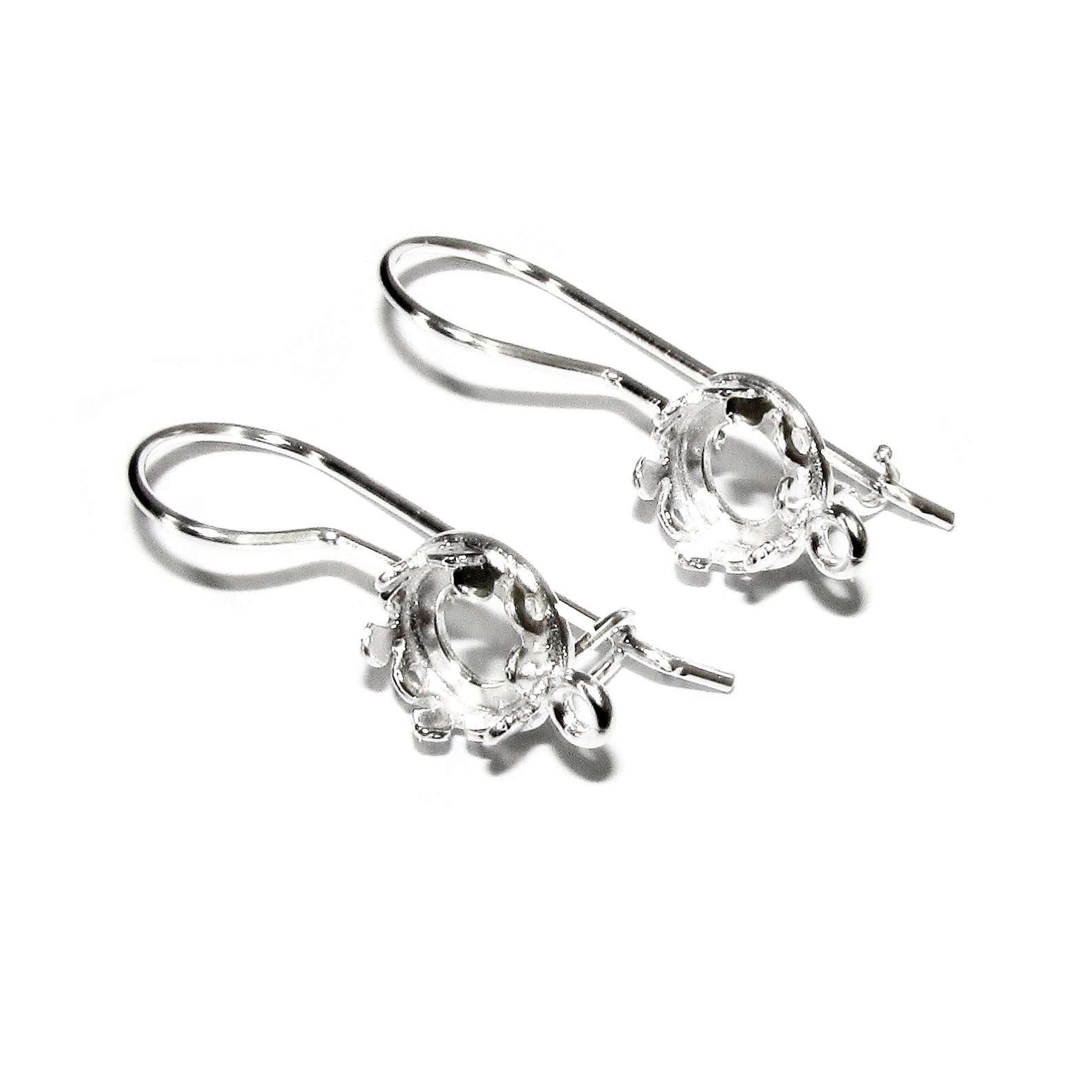 6 Mm Size 925 Sterling Silver Blank Earrings With Closed Ring - Etsy Canada