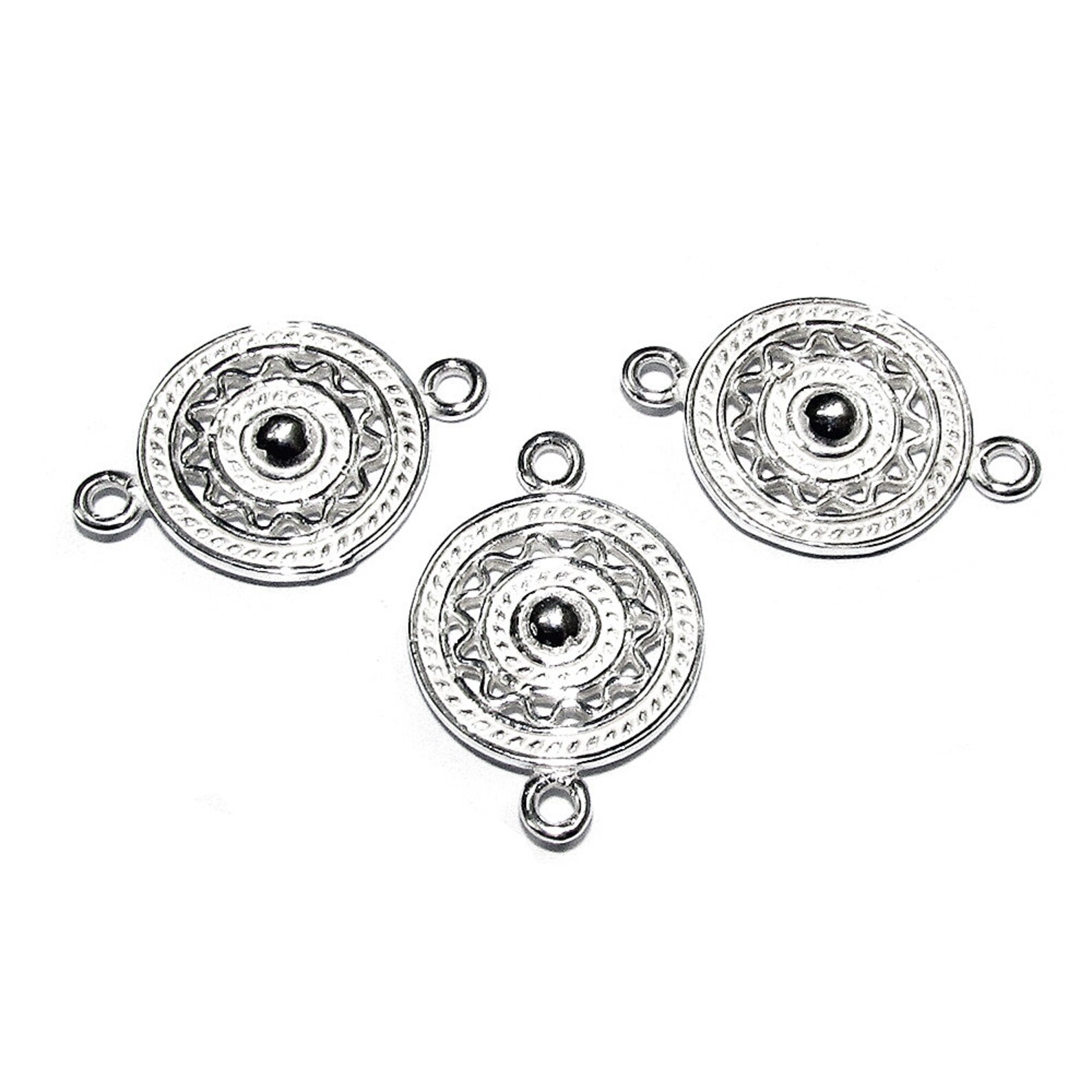 925 Sterling Silver Connector 1.5x1.5 Cm Silver Connector - Etsy Israel