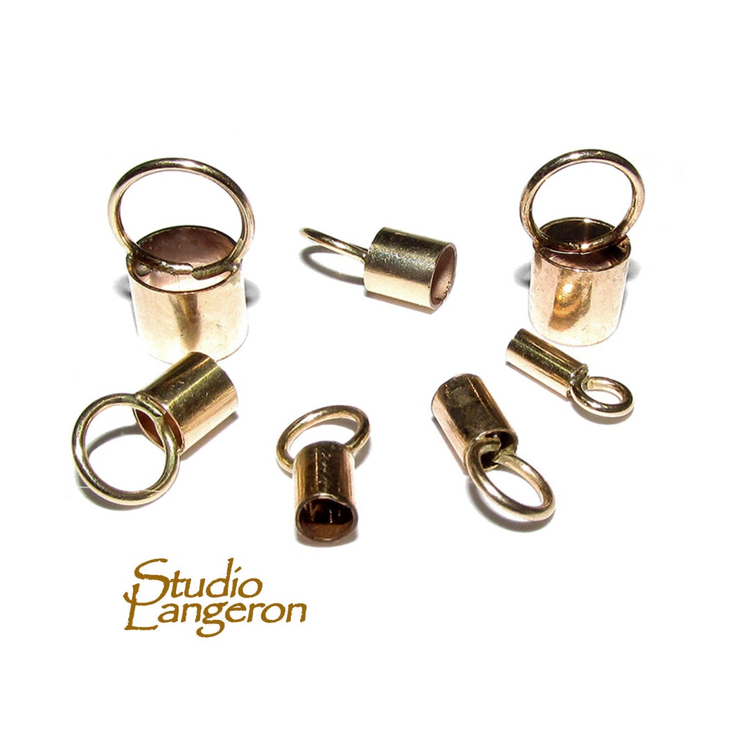14K Gold Filled Tube End Caps Sizes 0.6-6.6 Mm, Tube End Caps, Gold ...