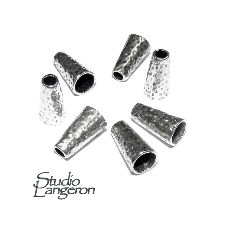 925 Sterling Silver Small Bead Cones, Beading, Bead Cones, Jewelry ...