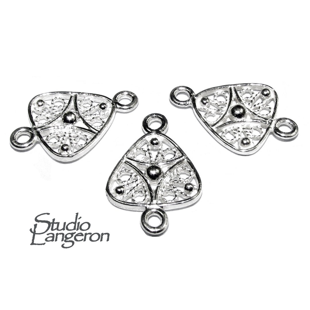 925 Sterling Silver Connector 1.6x1.0 Cm, Silver Connector 8201 ...