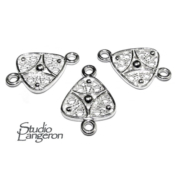 925 Sterling Silver Connector 1.6x1.0 Cm Silver Connector | Etsy