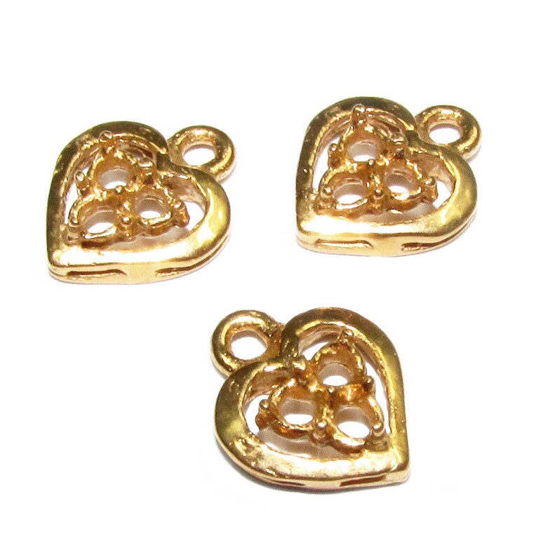 14K Gold Filled Small Heart With Three Casts 1.5 Mm Heart | Etsy