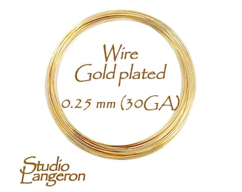 10M Real Gold Plated Brass Wire, 0.3MM, 28 Gauge Brass Wire, Jewellery ...
