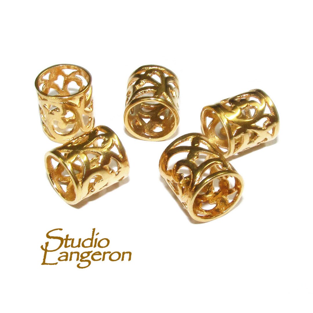 14K Gold Filled Bead Tubes Sizes 9.0x7.0 Mm, Tube Beads, Tubes Gold ...