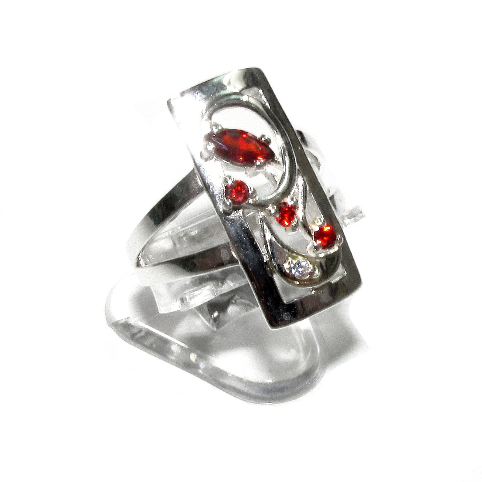 Red Topaz Ring 925 Sterling Silver Size 8 Handmade Ring - Etsy UK