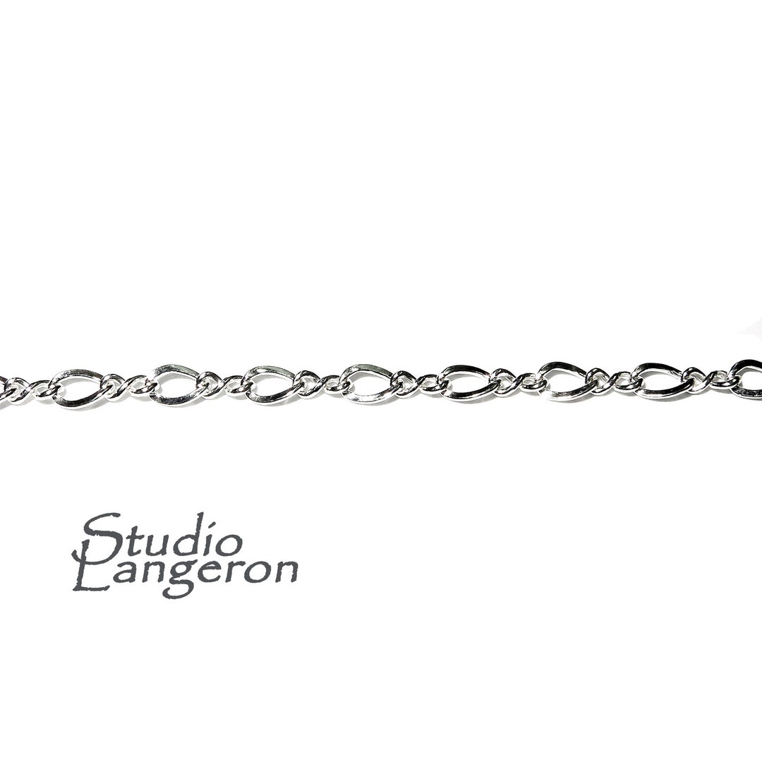 2.3 Mm Sterling Silver Figure-eight Chain, Shiny Chain, Jewelry Making ...