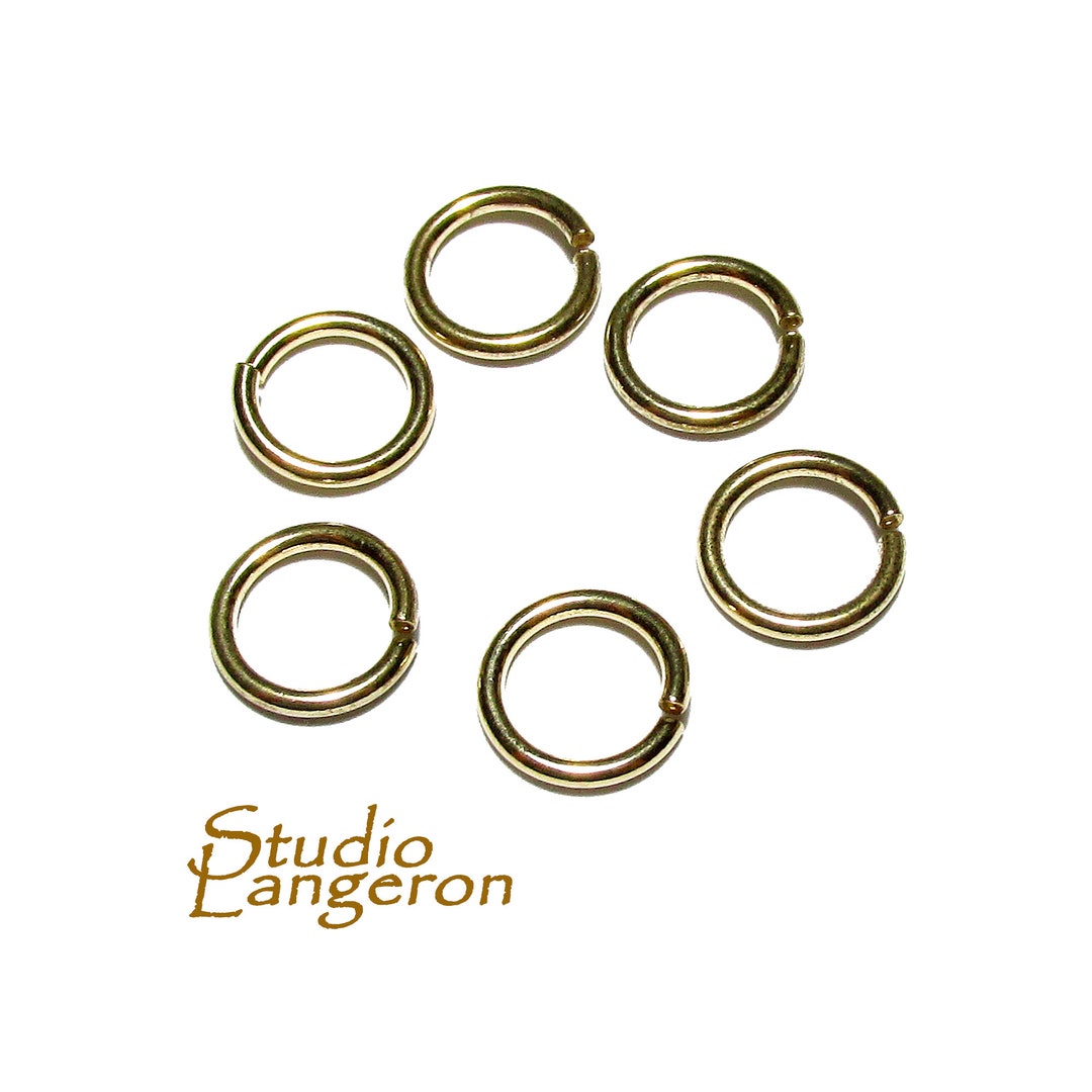 14K Gold Filled Open Jump Rings Size 1.5x8 Mm, Gold Filled Jump Rings ...