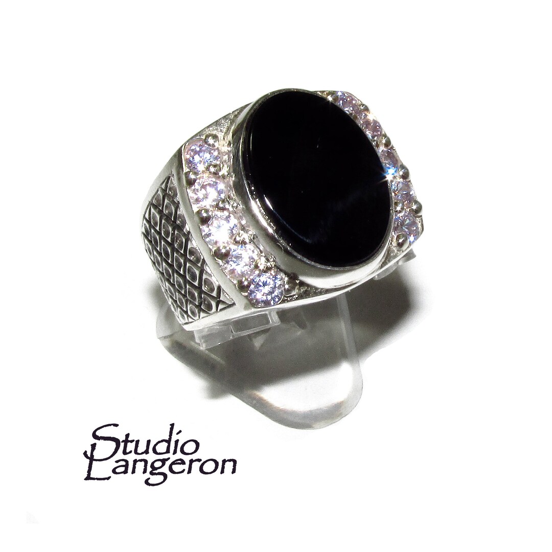Agate Man Ring 925 Sterling Silver Size 9 1/2, Single Copy, Sterling ...