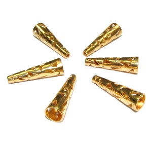 14K Gold Filled Large Bead Cones, Beading, Bead Cone, Cones Gold Filled ...