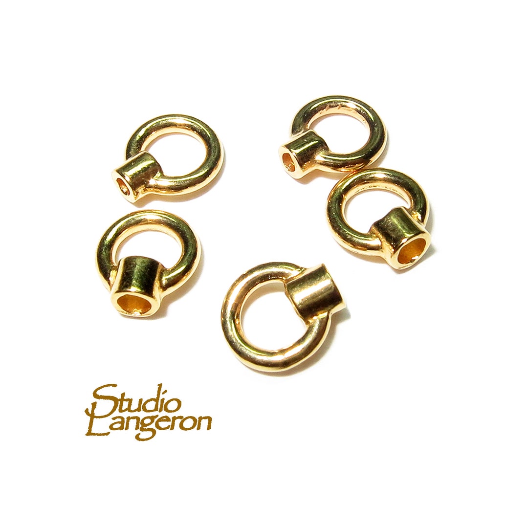 14K Gold Filled Small End Caps Size 1.0, 1.5 Mm, Small End Caps, Gold ...
