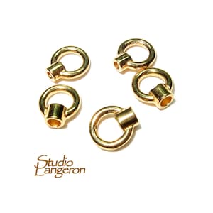 14K Gold Filled Small End Caps Size 1.0, 1.5 Mm, Small End Caps, Gold ...