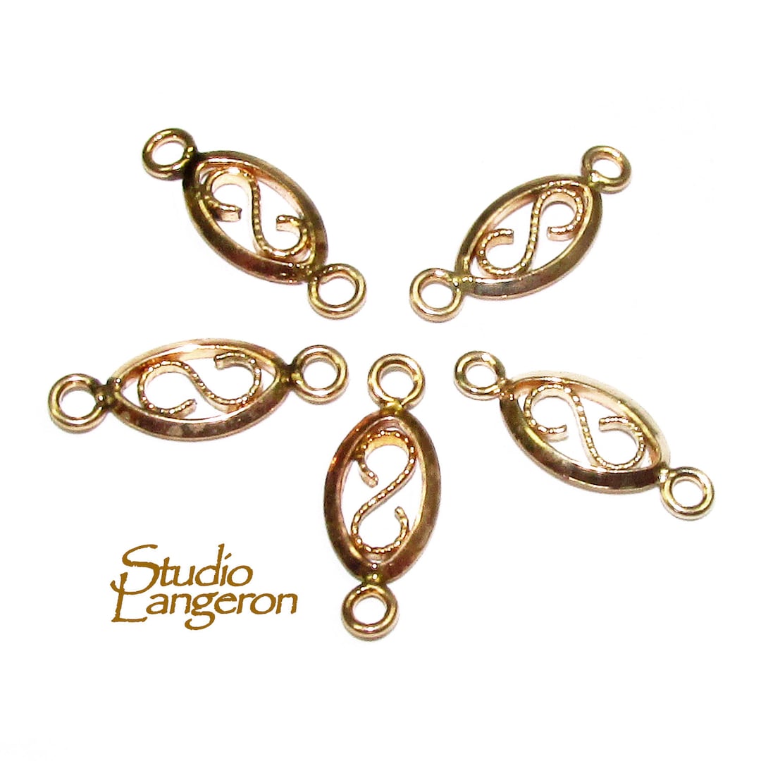 14K Gold Filled Small Connector Size 10.0x5.5 Mm, Gold Filled Link ...