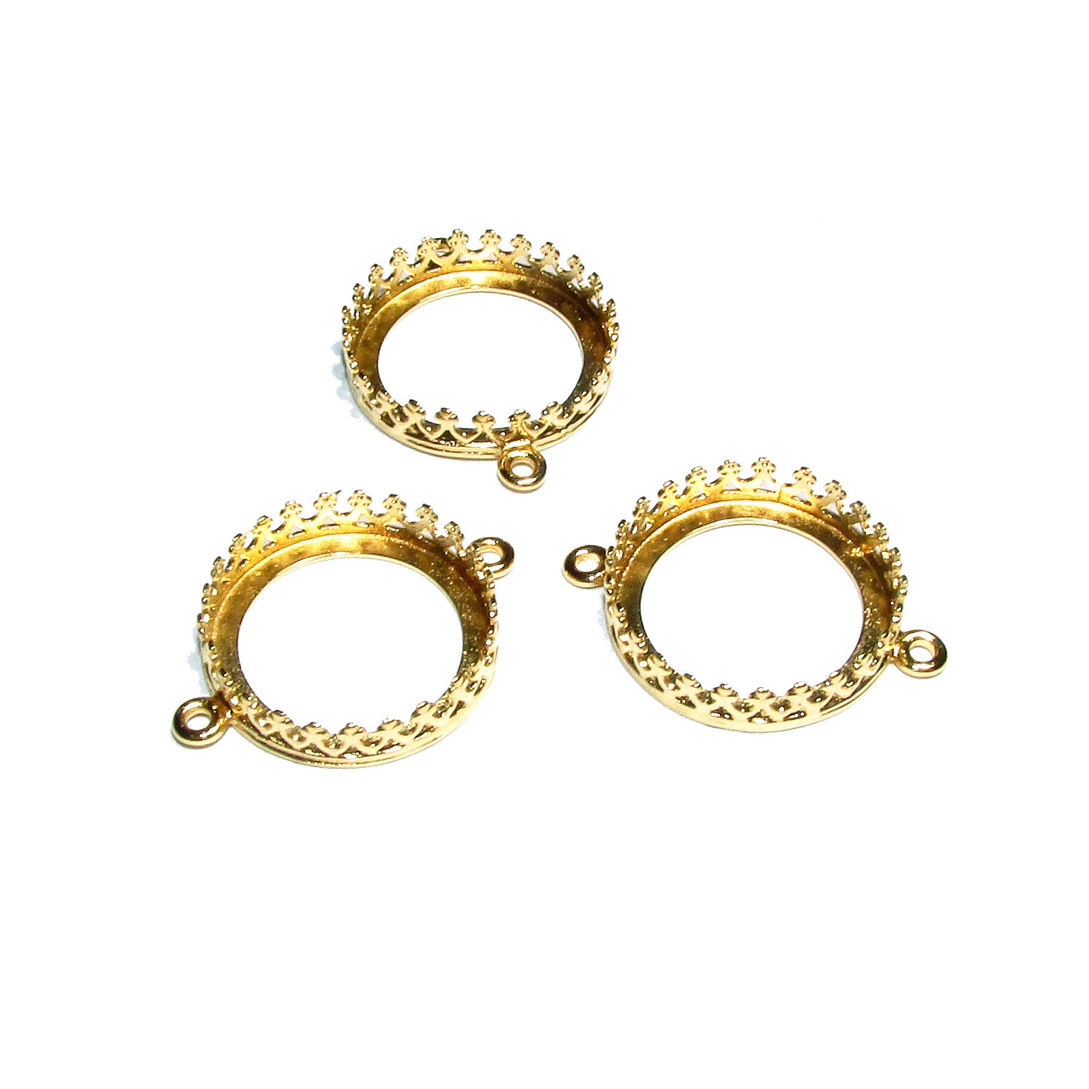 16 Mm Size 14K Yellow Gold Filled Round Bezel Cup, Bezel Cup, Setting ...