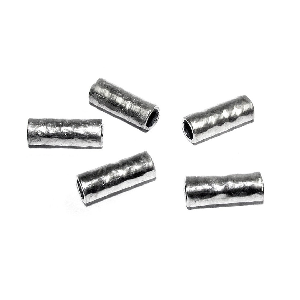 925 Sterling Silver Bead Tubes Size 10.6x2.5 Mm, Tube Beads, Tube ...