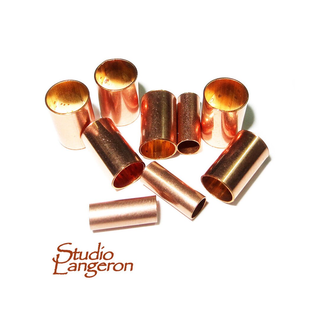 14K Rose Gold Filled Bead Tubes Different Sizes, Tube Beads, Tubes Gold ...