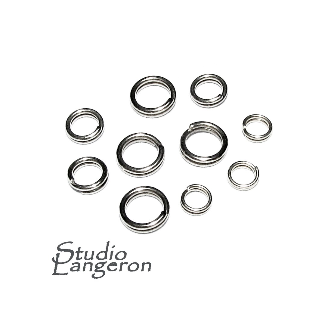 14K Solid White Gold Split Ring Size 3.5, 4.5, 5.5 Mm, 14K Solid White ...