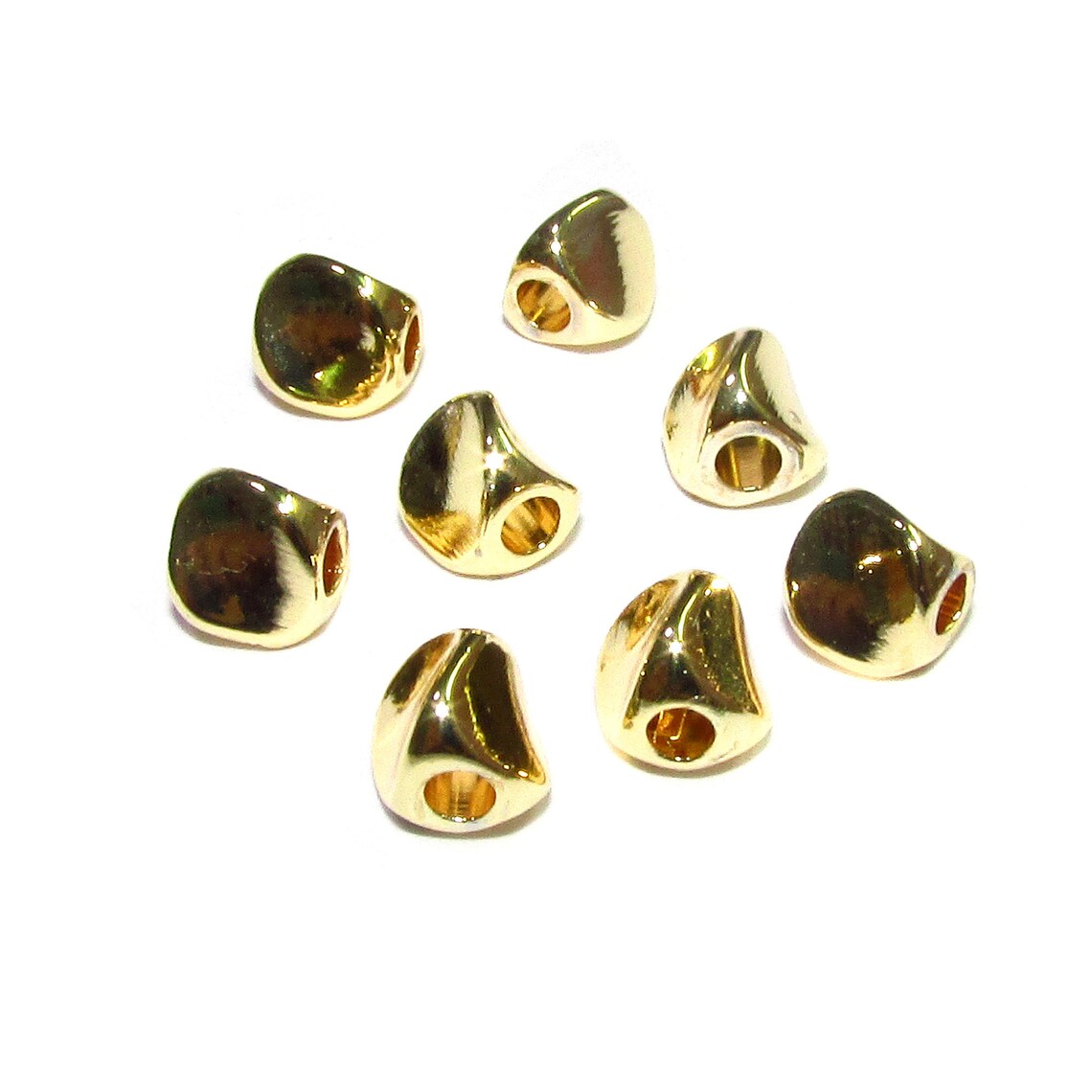 5 Mm 14K Yellow Gold Filled Triangular Decorative Beads - Etsy