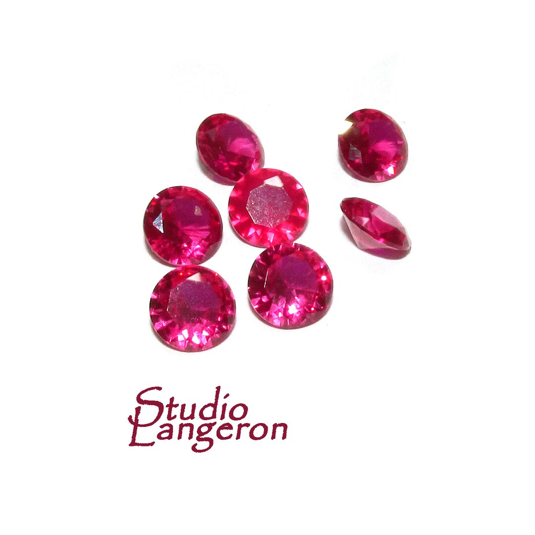 Natural Certified Red Ruby Round Size 6x6x4 Mm, Ruby Gemstone, Natural ...