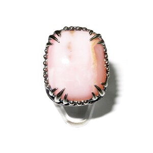 Statement Natural Peruvian Pink Opal Ring 925 Sterling Silver Size 8 ...