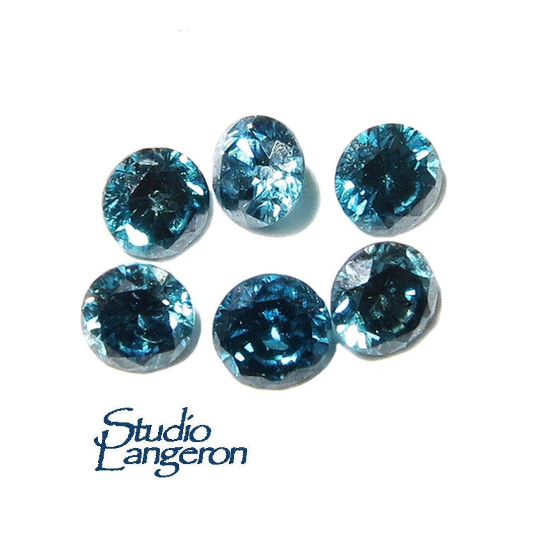 Natural Loose Blue Diamond Round Size 2.0, 2.2, 2.4, 2.7 Mm, Natural ...