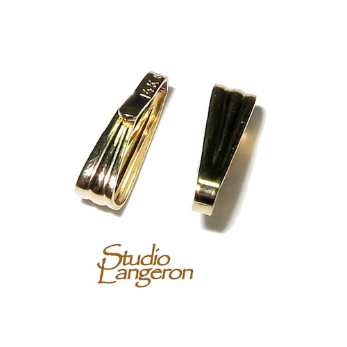 14K Solid Gold Snap-on Large 7.2x3.0 Mm Pendant Bail Solid - Etsy