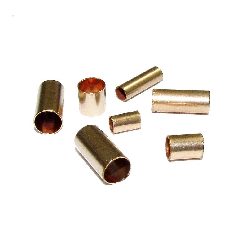 14K Gold Filled Bead Tubes Different Sizes, Tube Beads, Tubes Gold ...