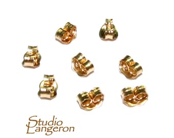 10 Pairs 14K Gold Filled Earring Backs, Gold Filled Earring Nuts, Ear ...