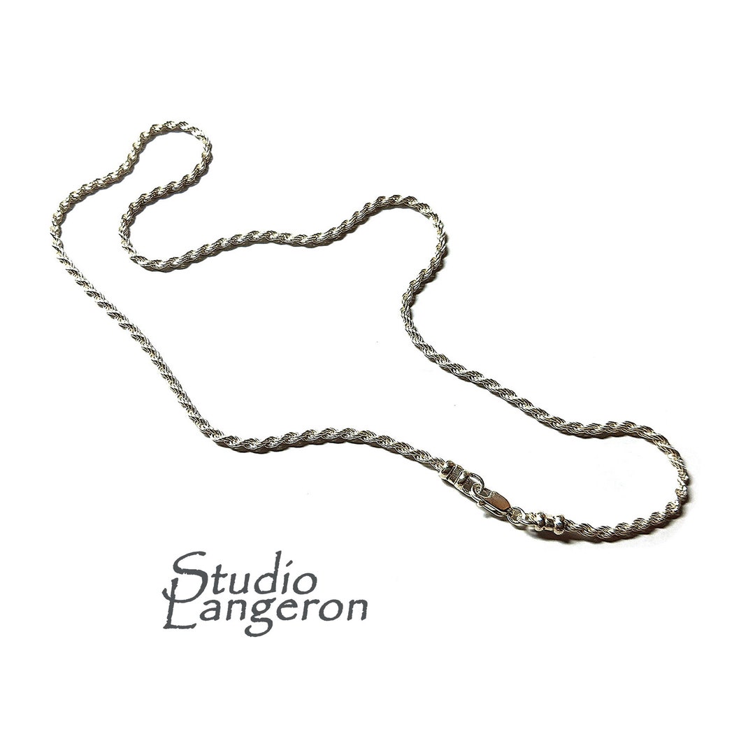 2.5 Mm Sterling Silver French Rope Chain 48 Cm 1 Piece - Etsy